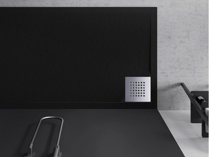 Duschwanne mit schrägem Ablauf rechts 15 x 15 cm - CORNER RIGHT